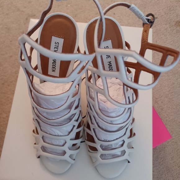 Steve Madden | Shoes | Steve Madden White Slithur | Poshmark